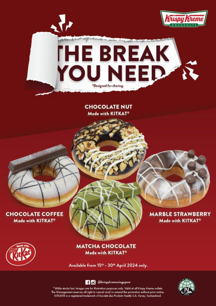 Krispy Kreme X Nestlé Launches Four New Exclusive Doughnut Flavours Made With KitKat Till April ...