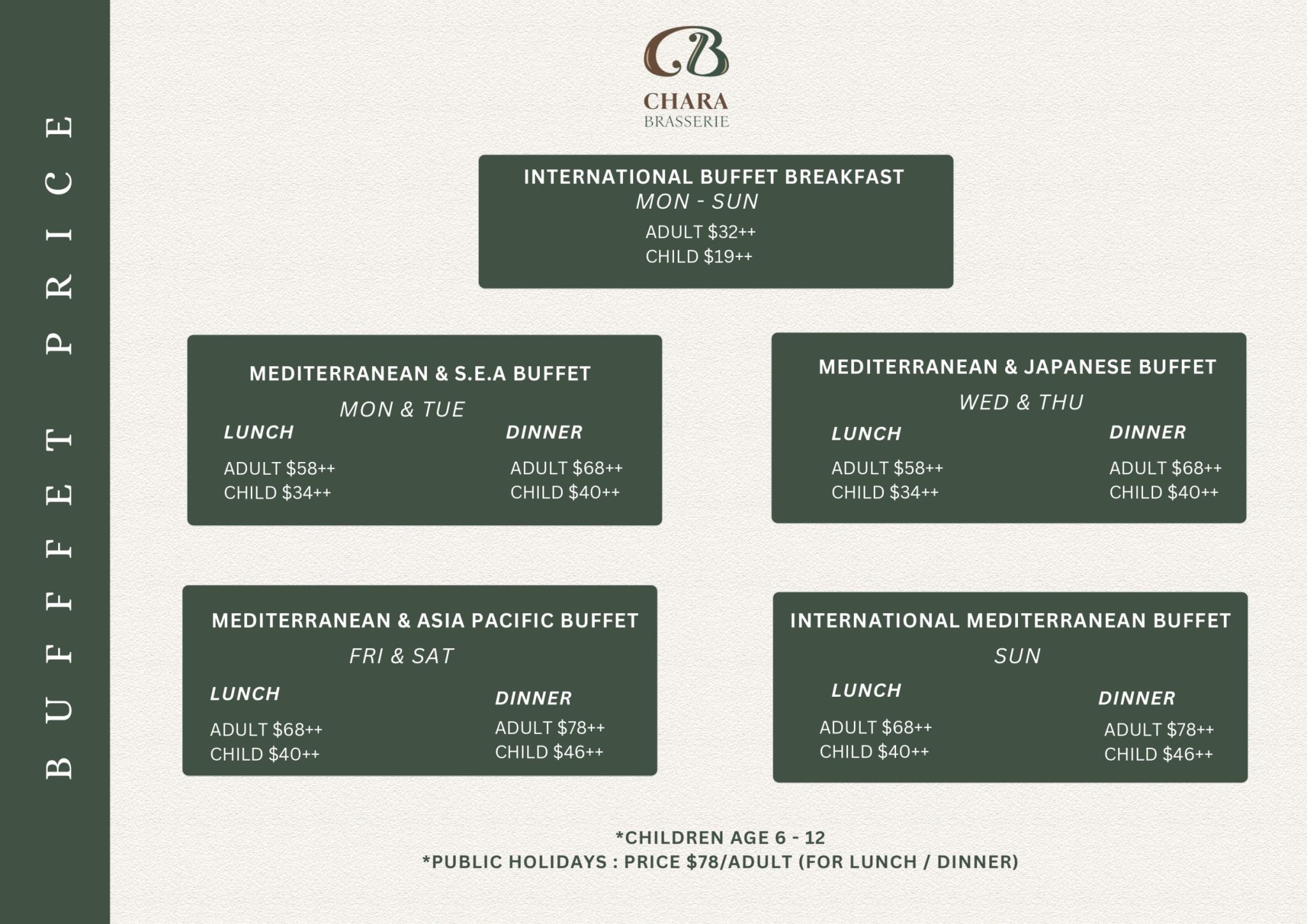 Chara Brasserie Launches New Mediterranean-Asian Buffet Featuring Over ...
